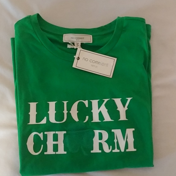 No Comment | Tops | Nwt Lucky Charm Green Tshirt L By No Comment | Poshmark